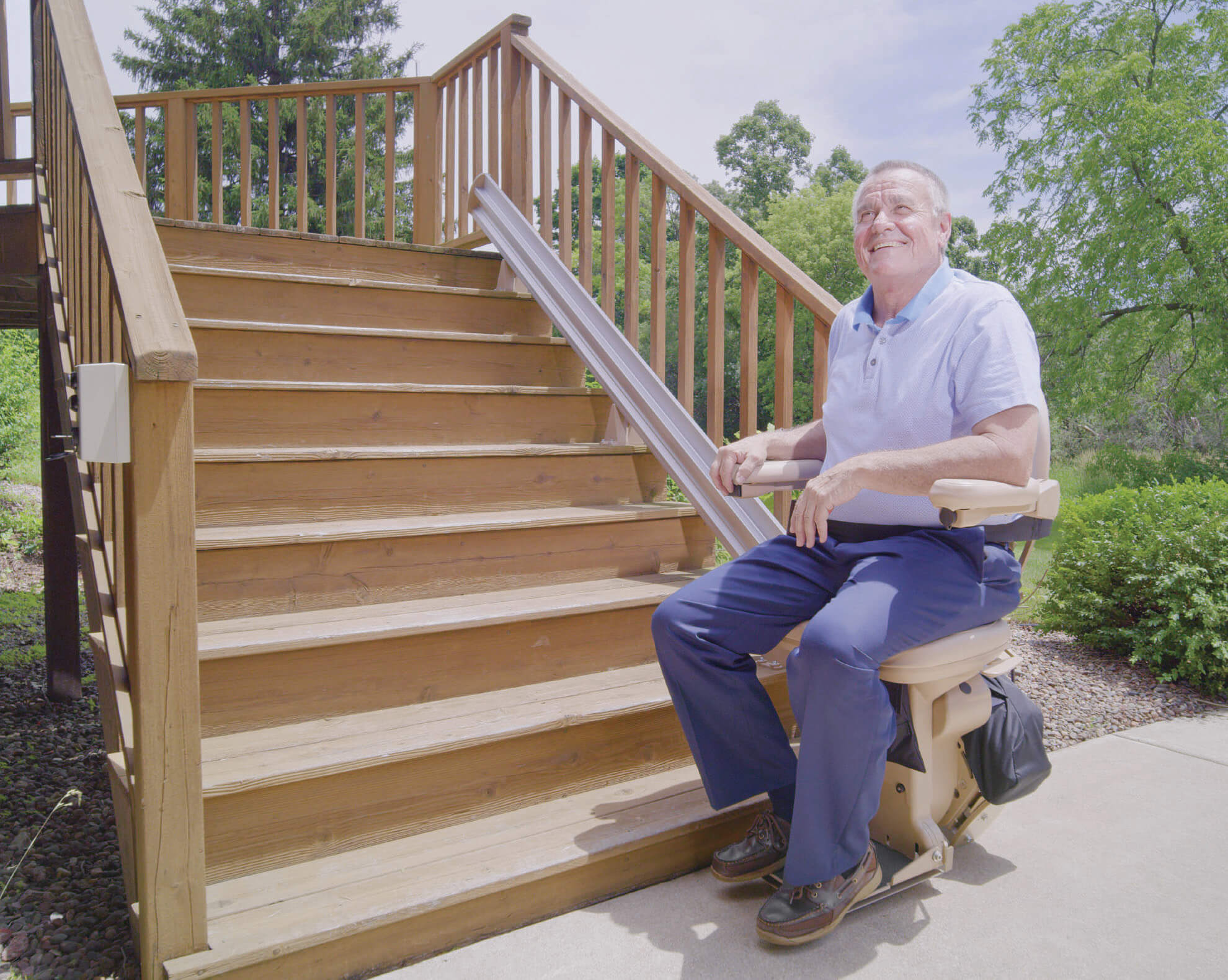 Outdoor Stairlifts - Elite Straight & Curved Lifts | Westchester StairLift